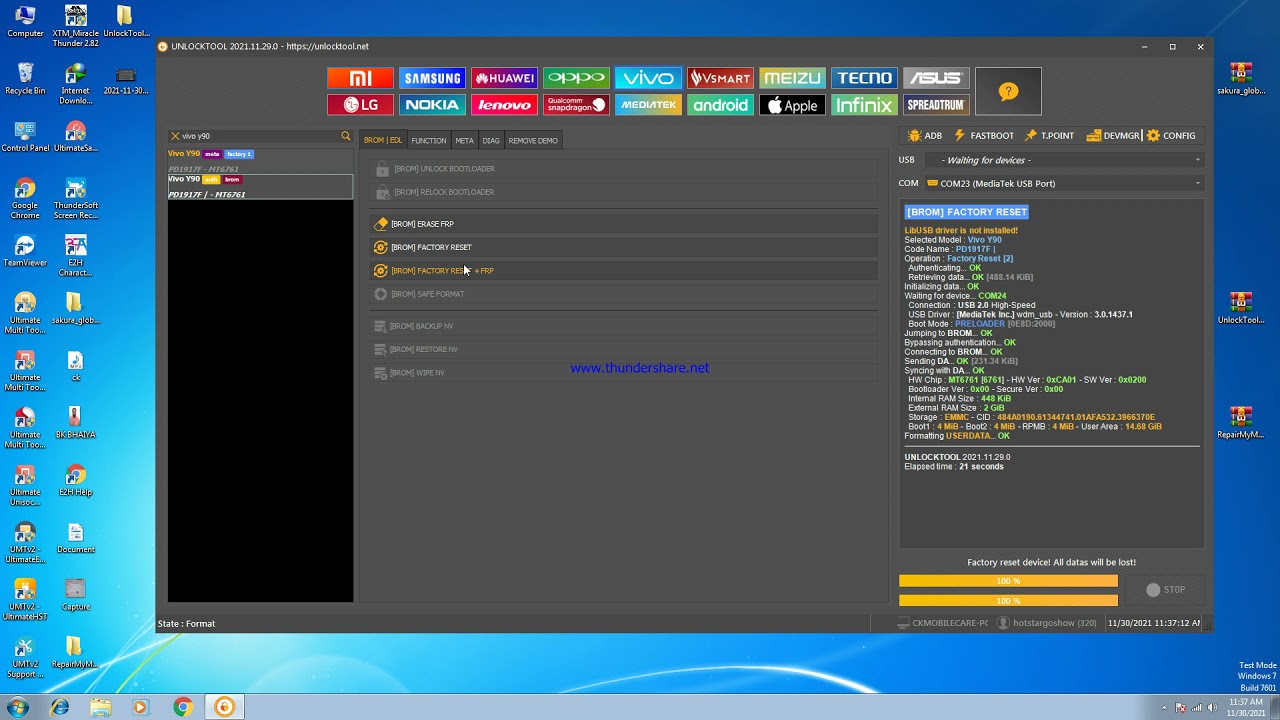 vivo y90 pin pattarn & frp unlock by unlock tool - YouTube