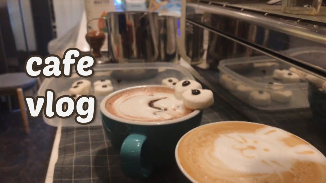 Eng Cafe Vlog 2 ☕️ 카페알바 브이로그 개인카페 음료만들기 카페사장 딸기라떼만들기 딸기우유만들기