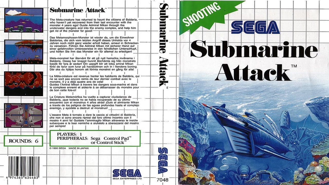 Submarine Attack Sega Master System - YouTube