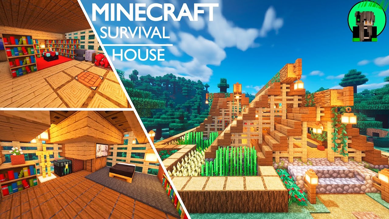 Minecraft: How To Build a Wooden Survival House ｜ Casa de Supervivencia ...