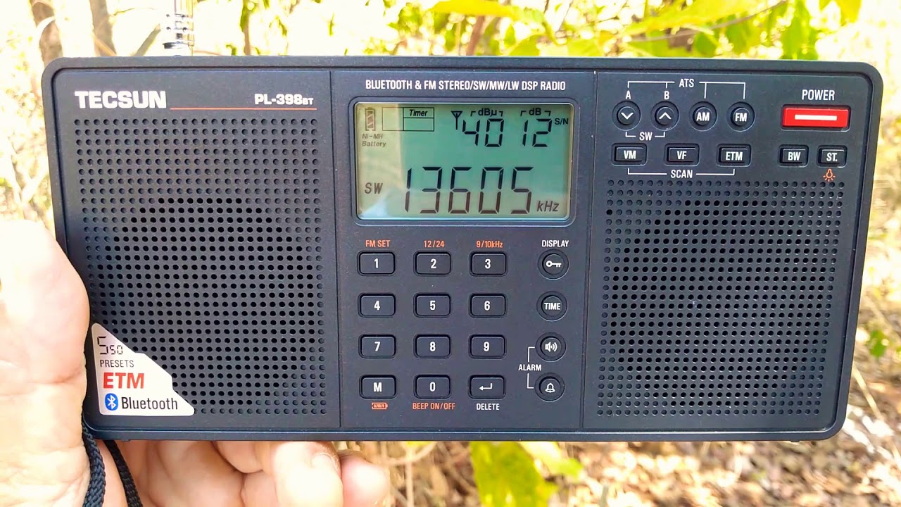 Tecsun PL 398 BT - ALL Índia Rádio 13605 kHz. - YouTube
