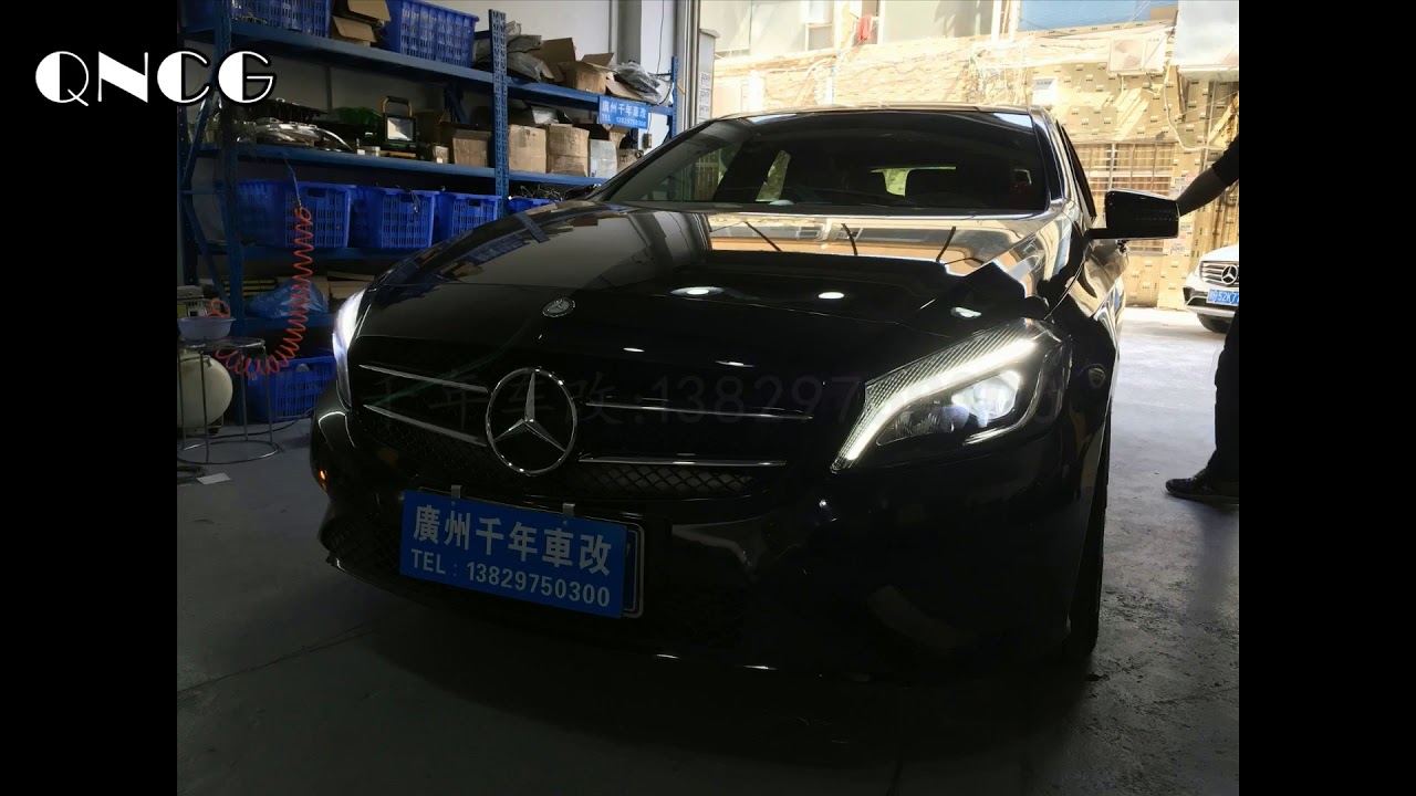 Mercedes-Benz A250, A200, W176 halogen headlights, transformation ...
