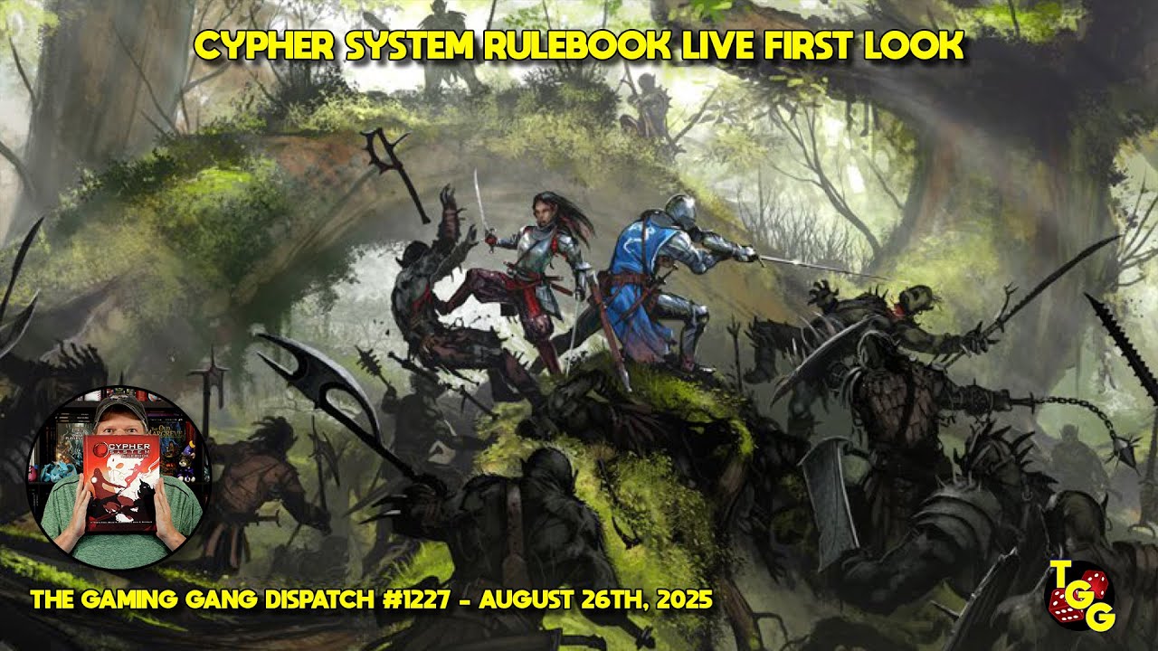 Cypher System Rulebook Live First Look on The Gaming Gang Dispatch EP ...