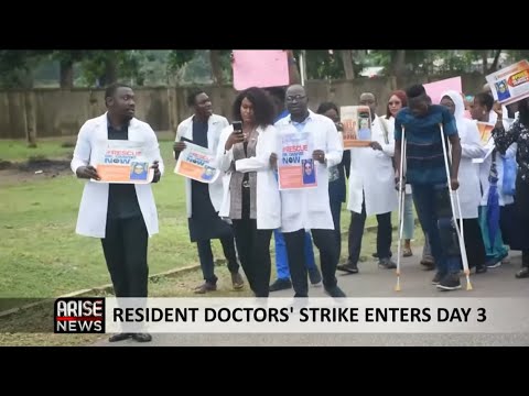 RESIDENT DOCTORS' STRIKE ENTERS DAY 3 - YouTube