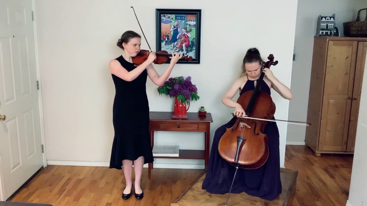 Ravel Duo for Violin and Cello, 2nd mvt, Sempre Sisters - YouTube
