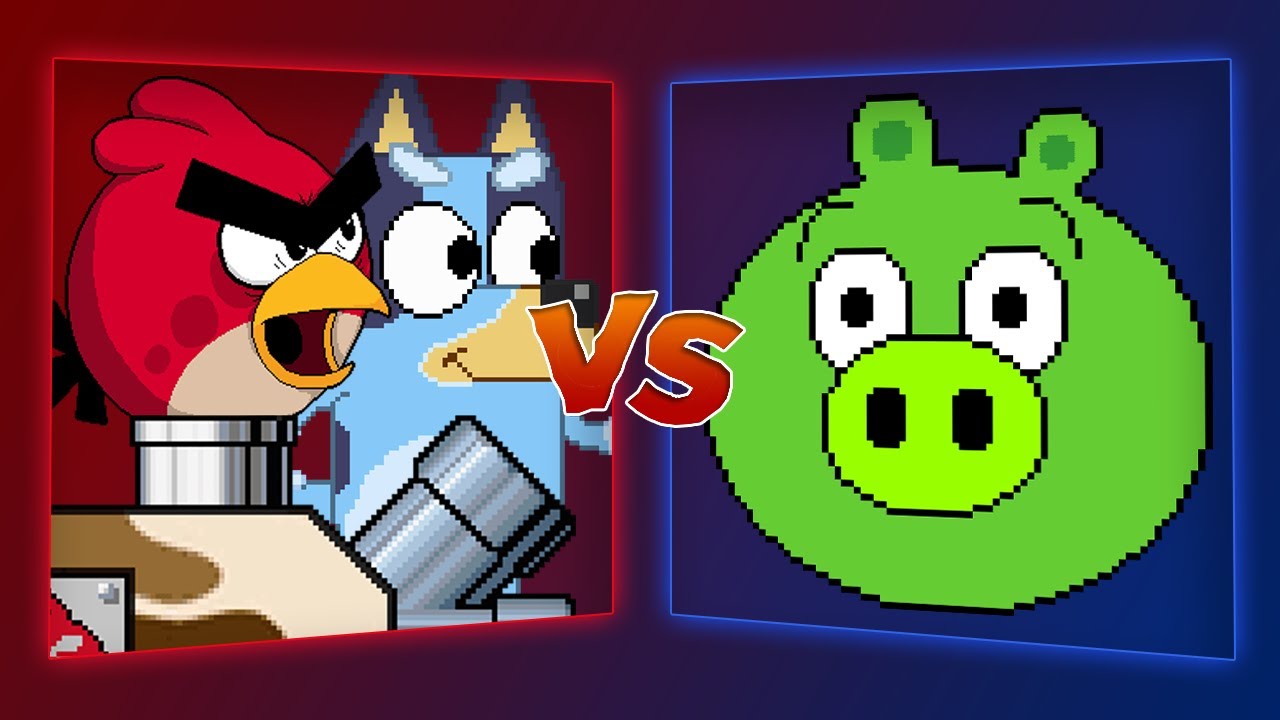 MUGEN Battle - Bluey/Angry Birds Tank vs Minion Pig - YouTube