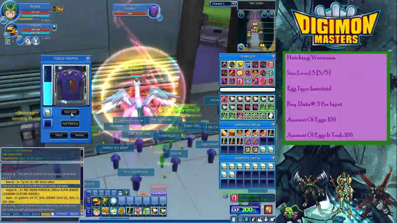 Digimon Masters Online - Hatching Wormmon 5/5! - YouTube