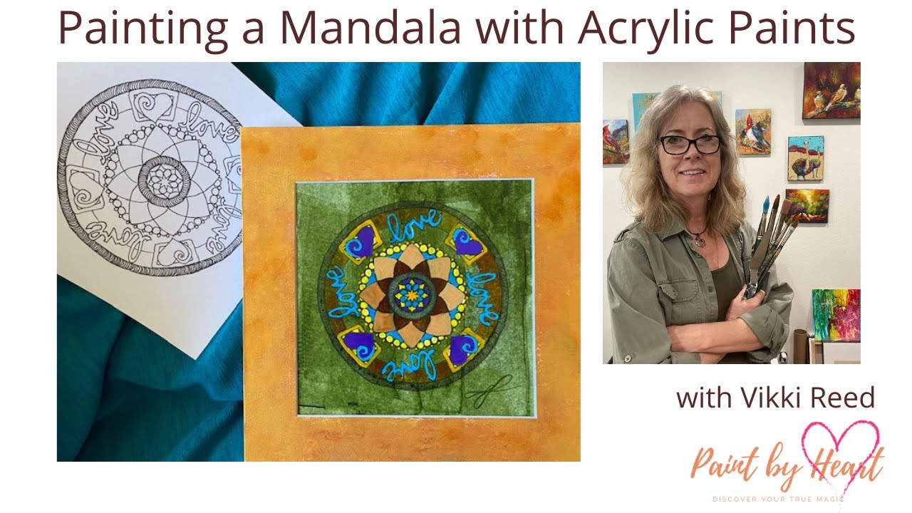 Painting a Mandala with Acrylic Paints - YouTube