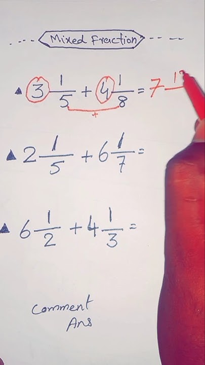 Math Shorts | Mixed fraction Addition trick #shorts #mathematics #math #youtubeshorts# ...