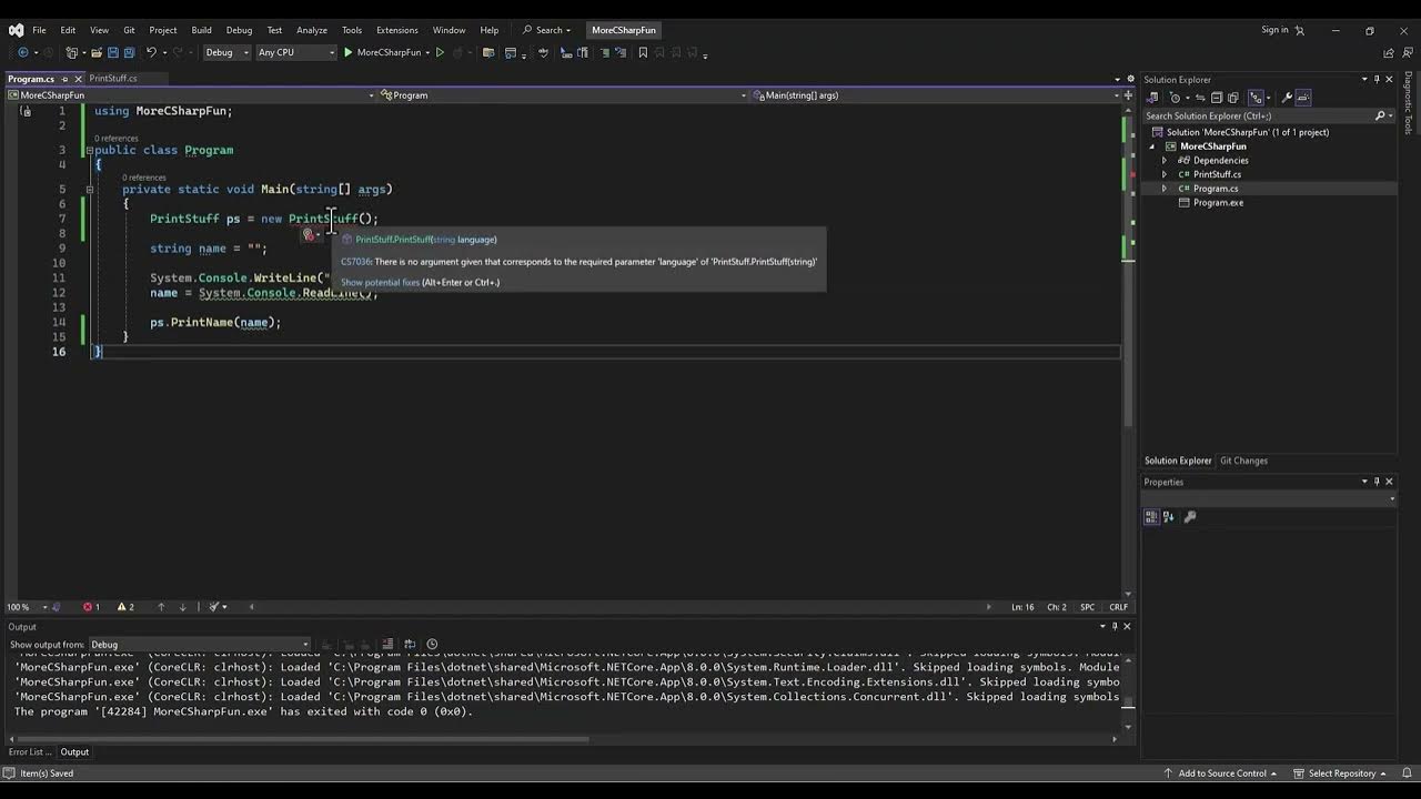 009 - C# Crash Course - Constructors - YouTube