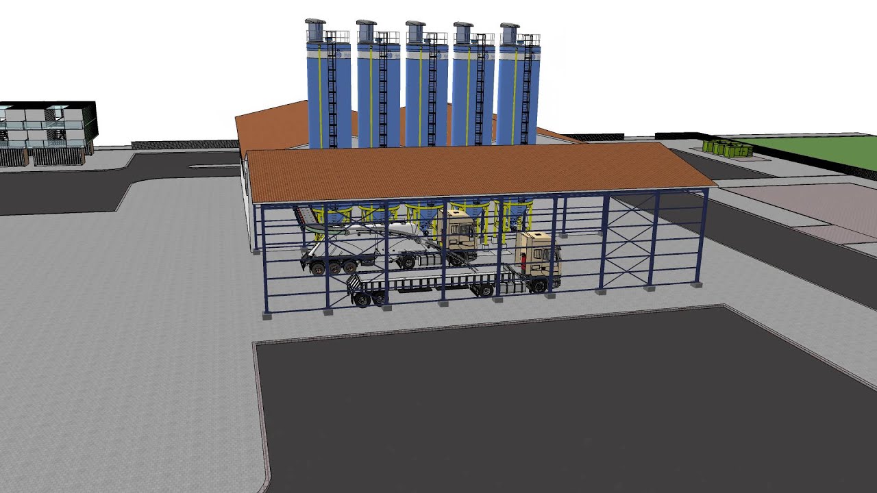 Cement Factory Animation 01 - YouTube
