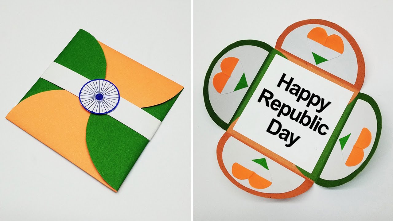 Republic Day Card Making | 26 January Craft | Republic Day Craft Ideas ...
