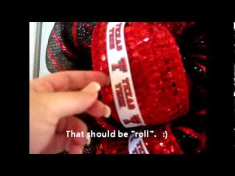 Episode 25: Texas Tech University Deco Mesh Wreath - YouTube