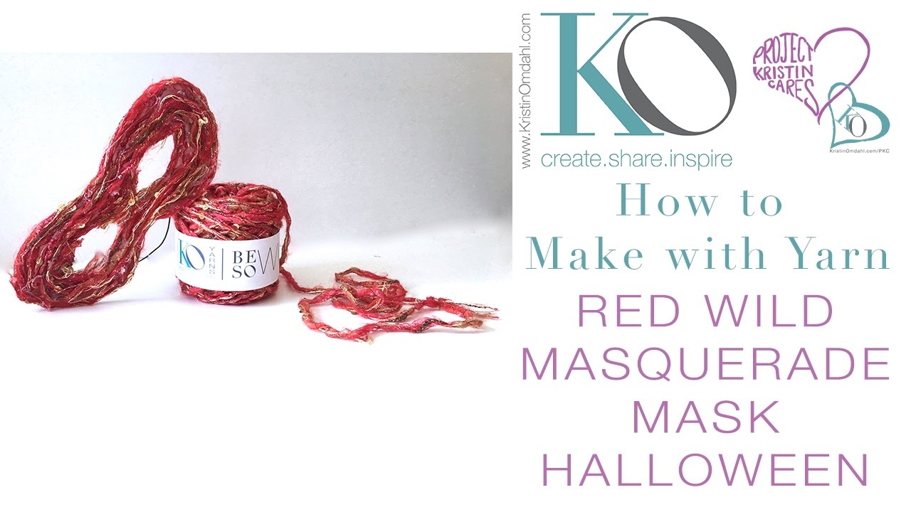 How to Make Halloween Masquerade Mask with Yarn - YouTube
