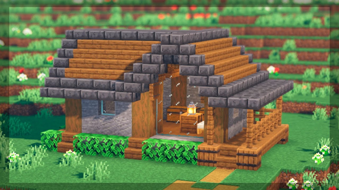 Casa Simples Com Ardosia Para Sobrevivencia Minecraft Tutorial Youtube