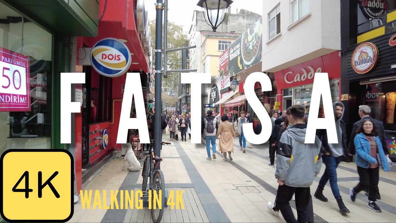 Walk in Fatsa, Ordu, Turkey, 4k Resolution, City Walking Tour, Black ...