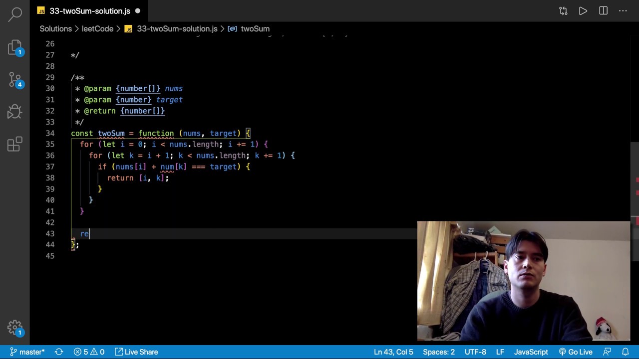 Twosum Coded And Explained Javascript In Detail Somewhat Beginner Friendly Youtube