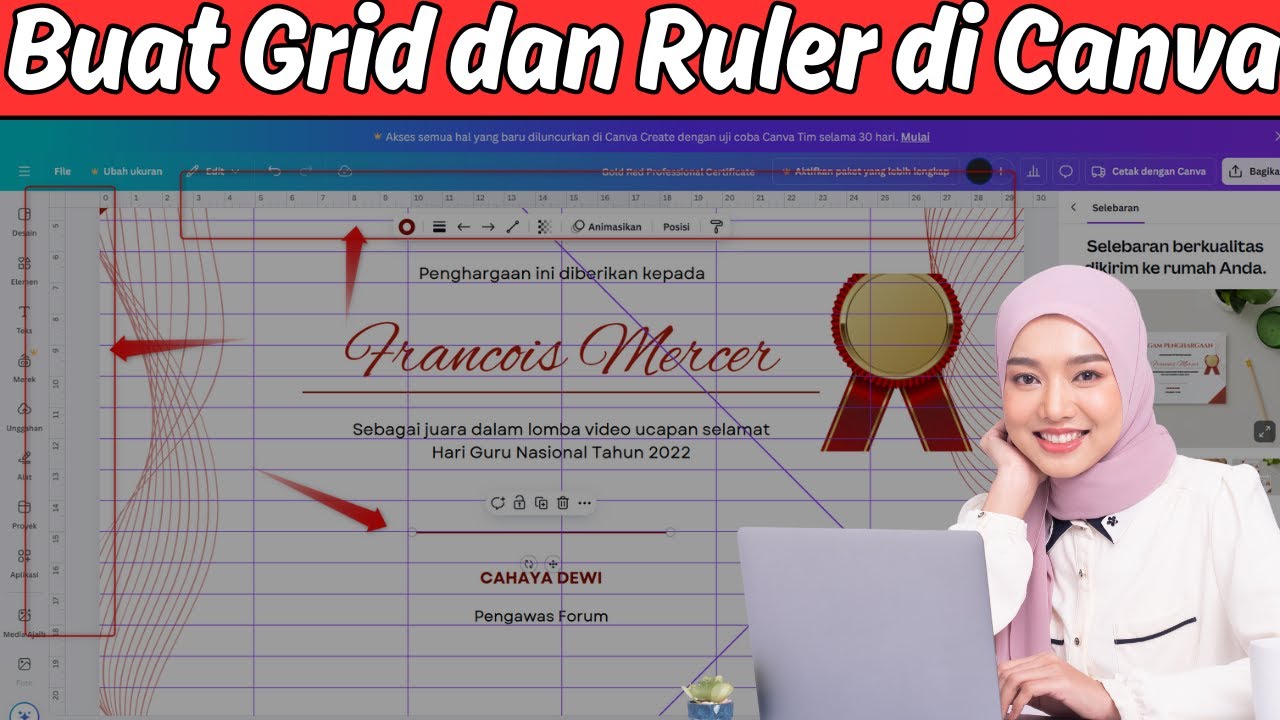 Cara Membuat Grid dan Memunculkan Ruler di Canva - YouTube