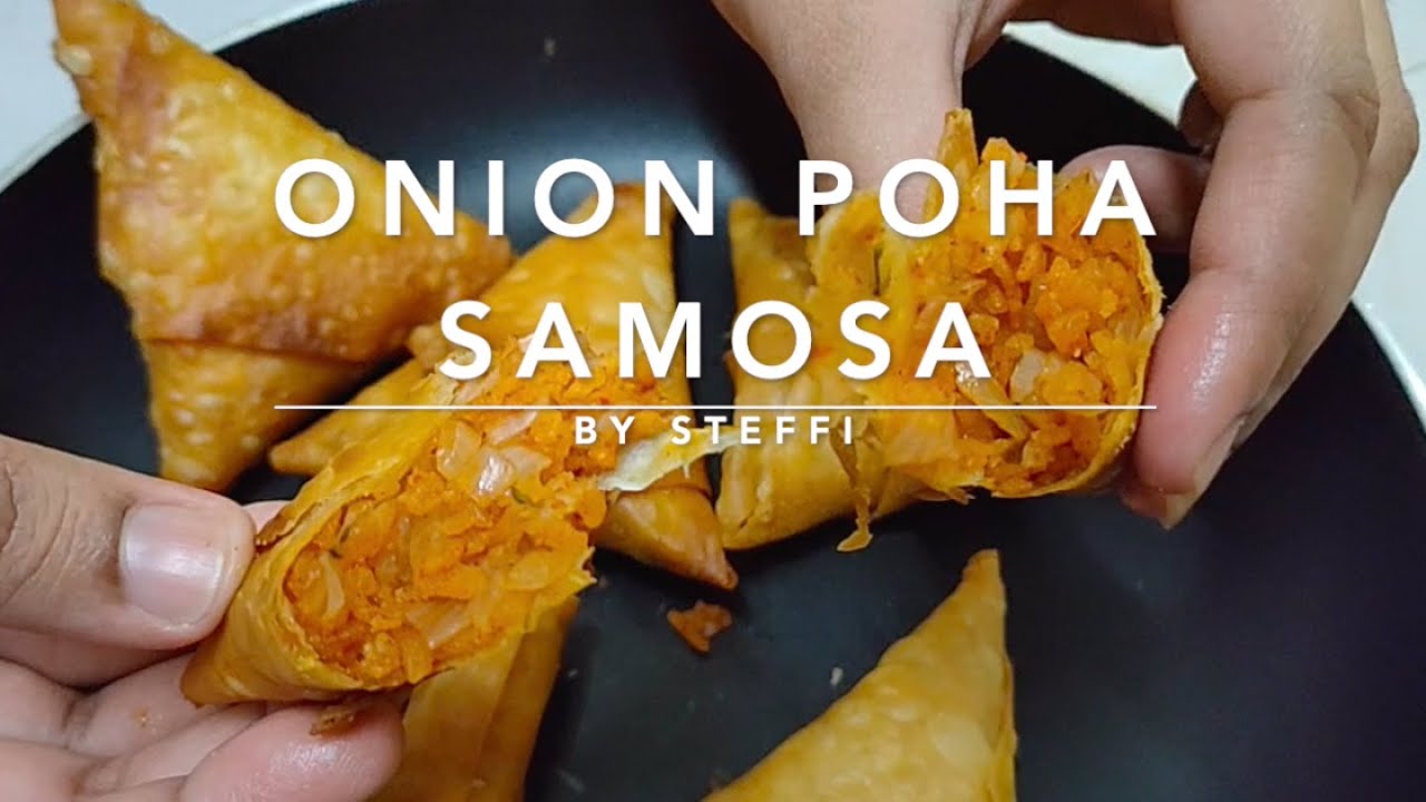 KIDS SPECIAL | ONION POHA SAMOSA | TEA TIME SNACKS | HUNGER RECIPE | BY ...