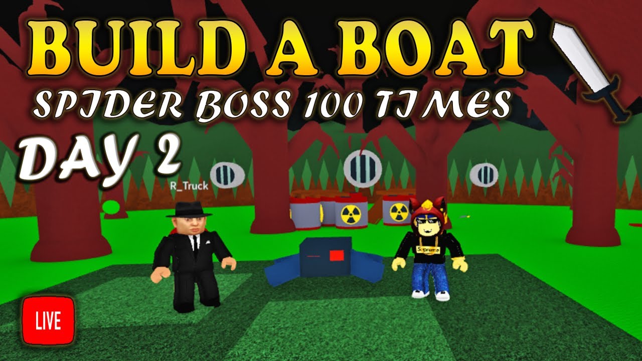 Beating The Spider Boss 100 Times In BABFT Day 2 - YouTube