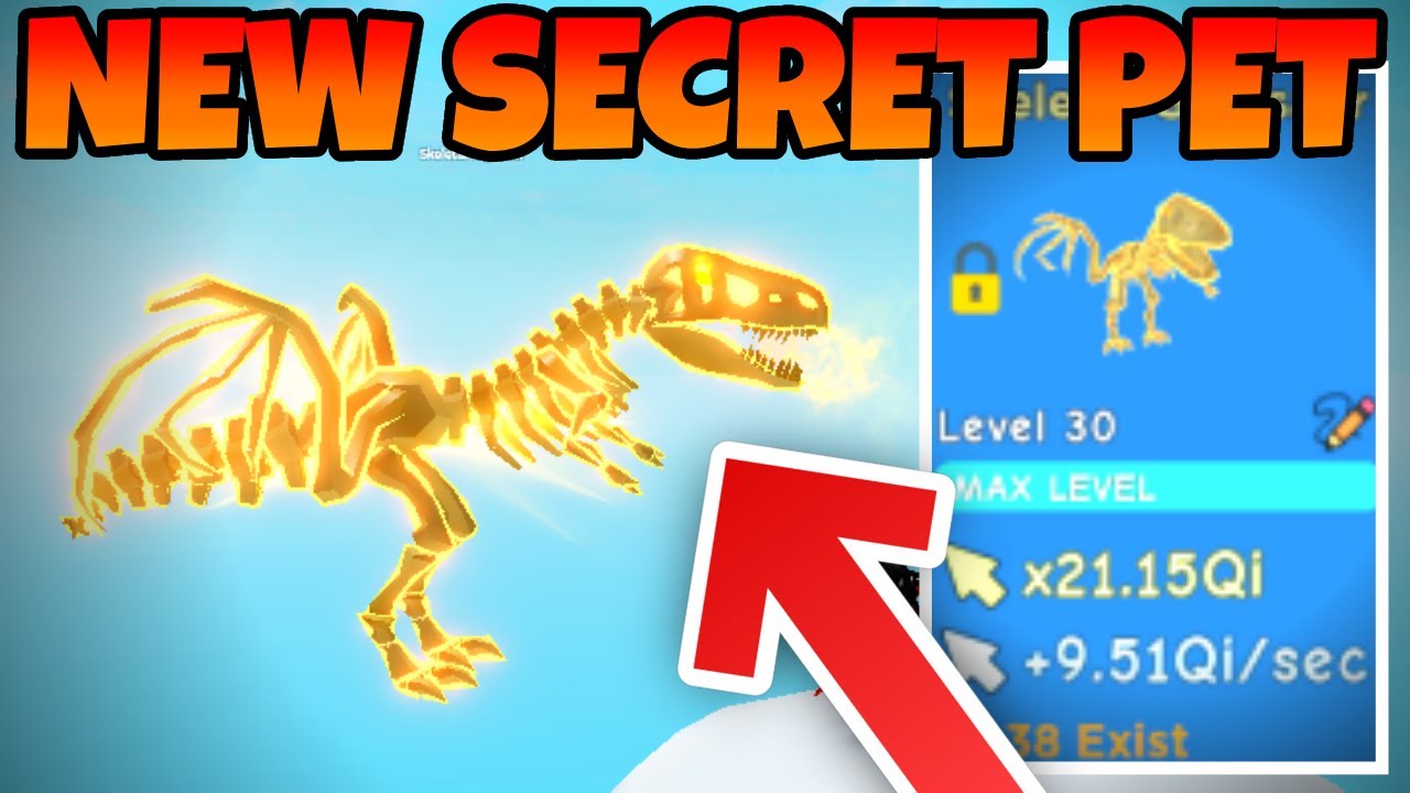 NEW SKELETAL GIGASAUR SECRET PET IN ROBLOX CLICKER SIMULATOR (Update 12 ...