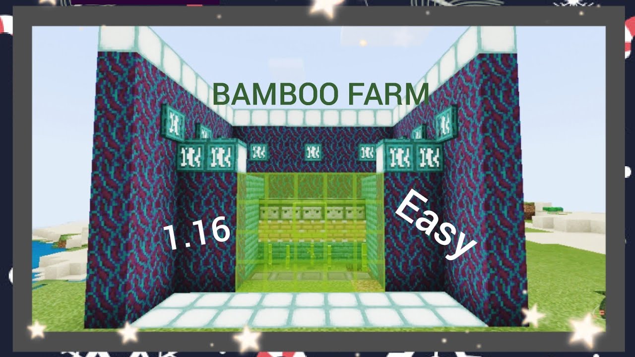 how to build bamboo farm minecraft pe (bedrock/ps4/switch box/mcpe ...