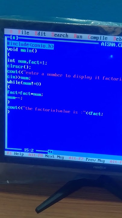 To find out the factorial value by using while loop in c++ - YouTube