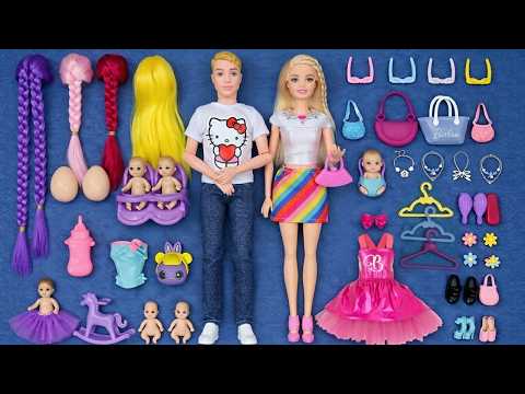 8 Minutes Satisfying with Unboxing Barbie Princess Pink Kitchen,Rock Bed Play Set Review Toys｜ASMR