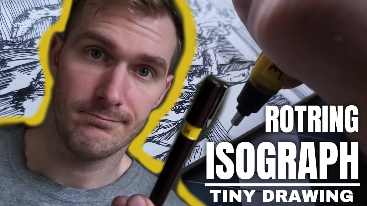 Rotring Isograph Drawing In Tiny Moleskine Sketchbook - YouTube