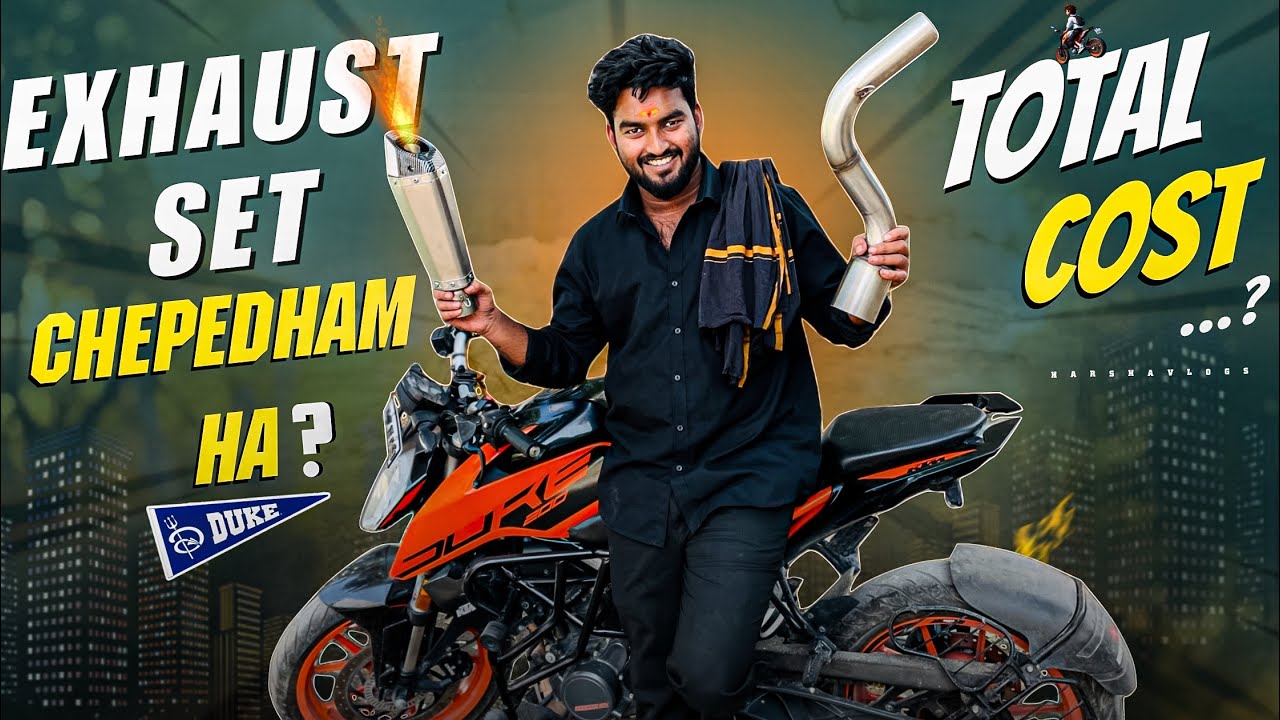 Akrapovic Exhaust || Duke 200 || Total cost || Harsha reddy vlogs - YouTube