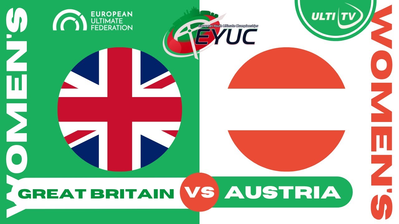 Great Britain vs Austria — WOMEN'S Pool A — European Youth Ultimate ...