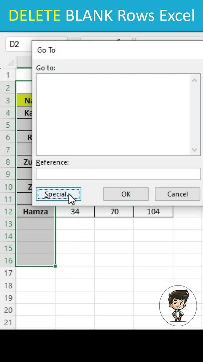 Delete Blank Rows in Excel#excel#exceltips#exceltutorial#shorts - YouTube