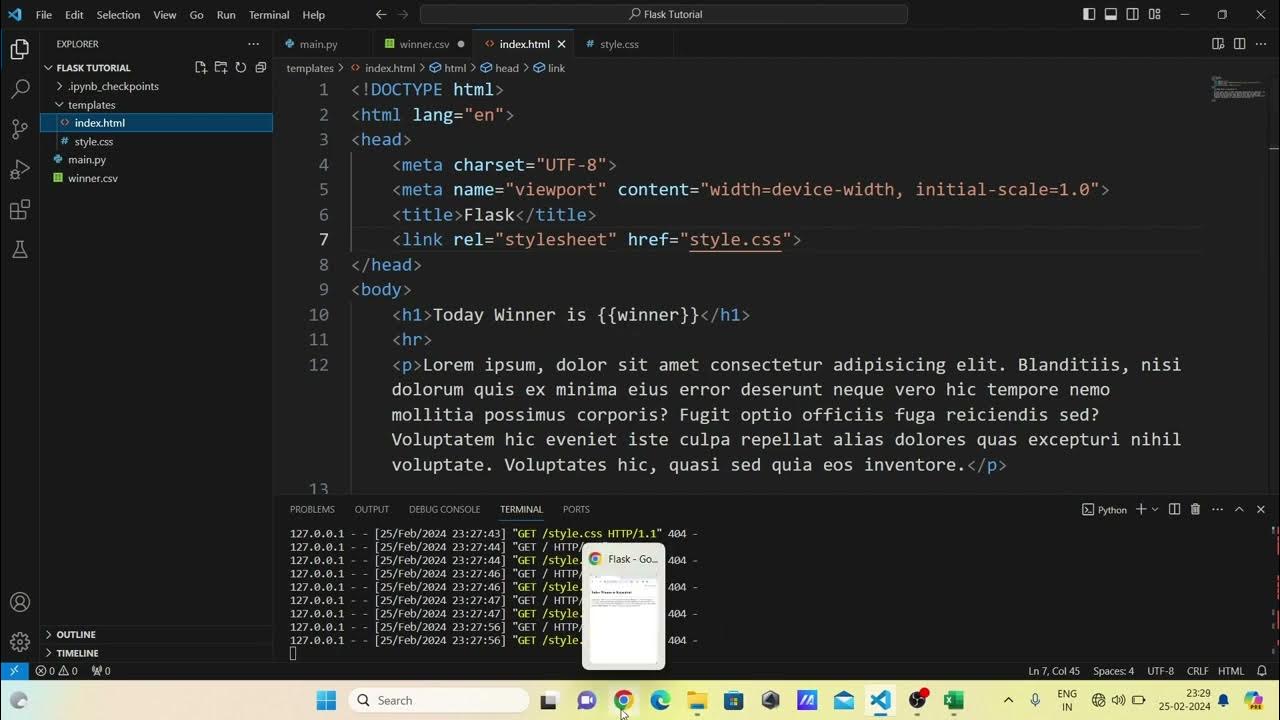 5 Handling of CSS & JS file for Flask - YouTube