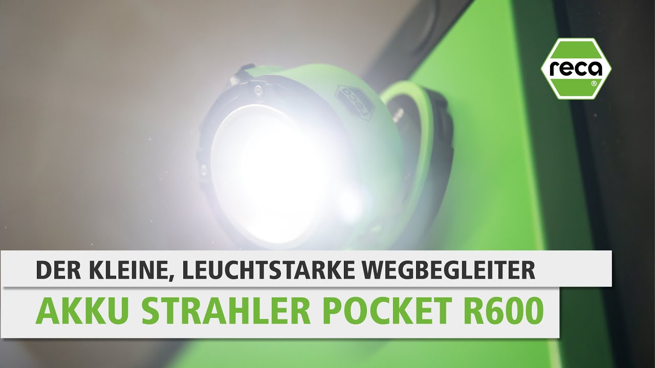 RECA Akku Strahler Pocket R600 - YouTube