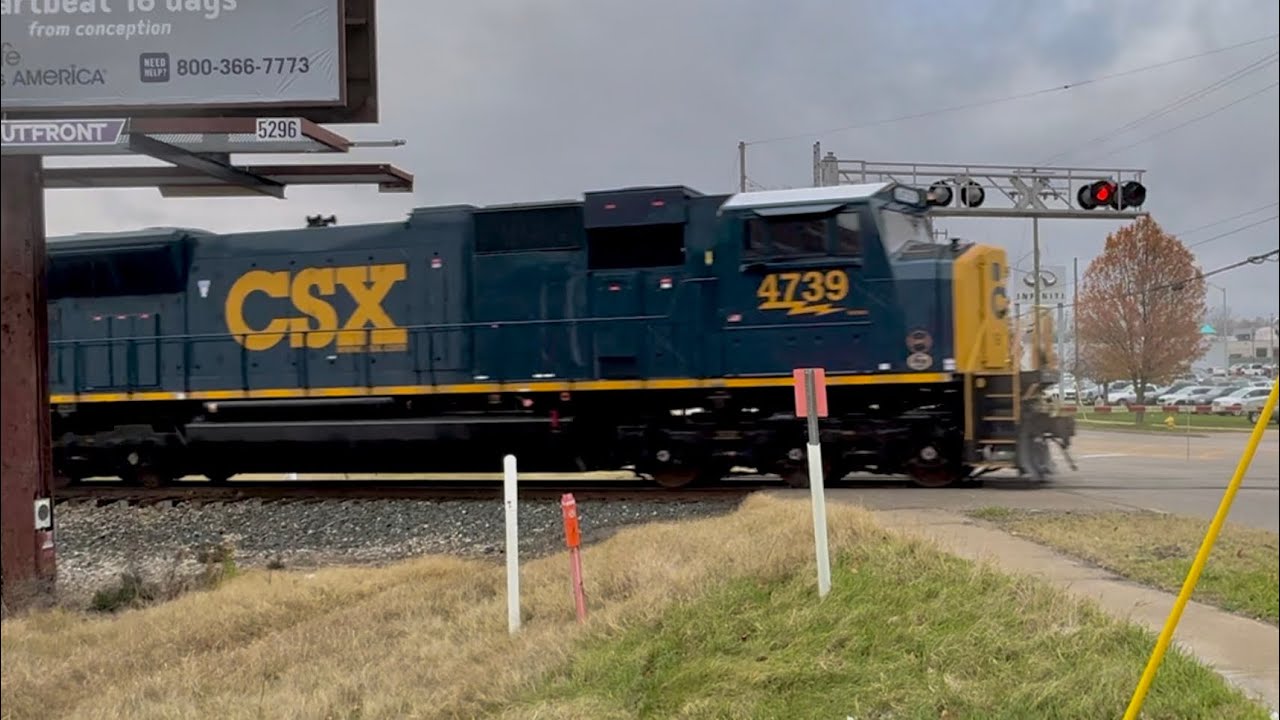 CSX 4739 (Sweet K5H Horn) Flared SD70AC Leads L303 | Curve Action | Winter Vibes | 11/22/24 ...