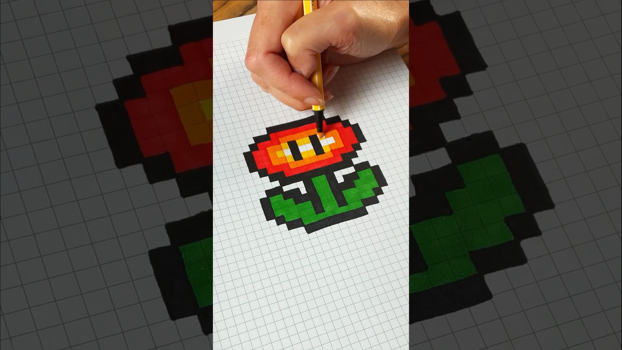 Pixel Drawing | Super Mario Flower - YouTube