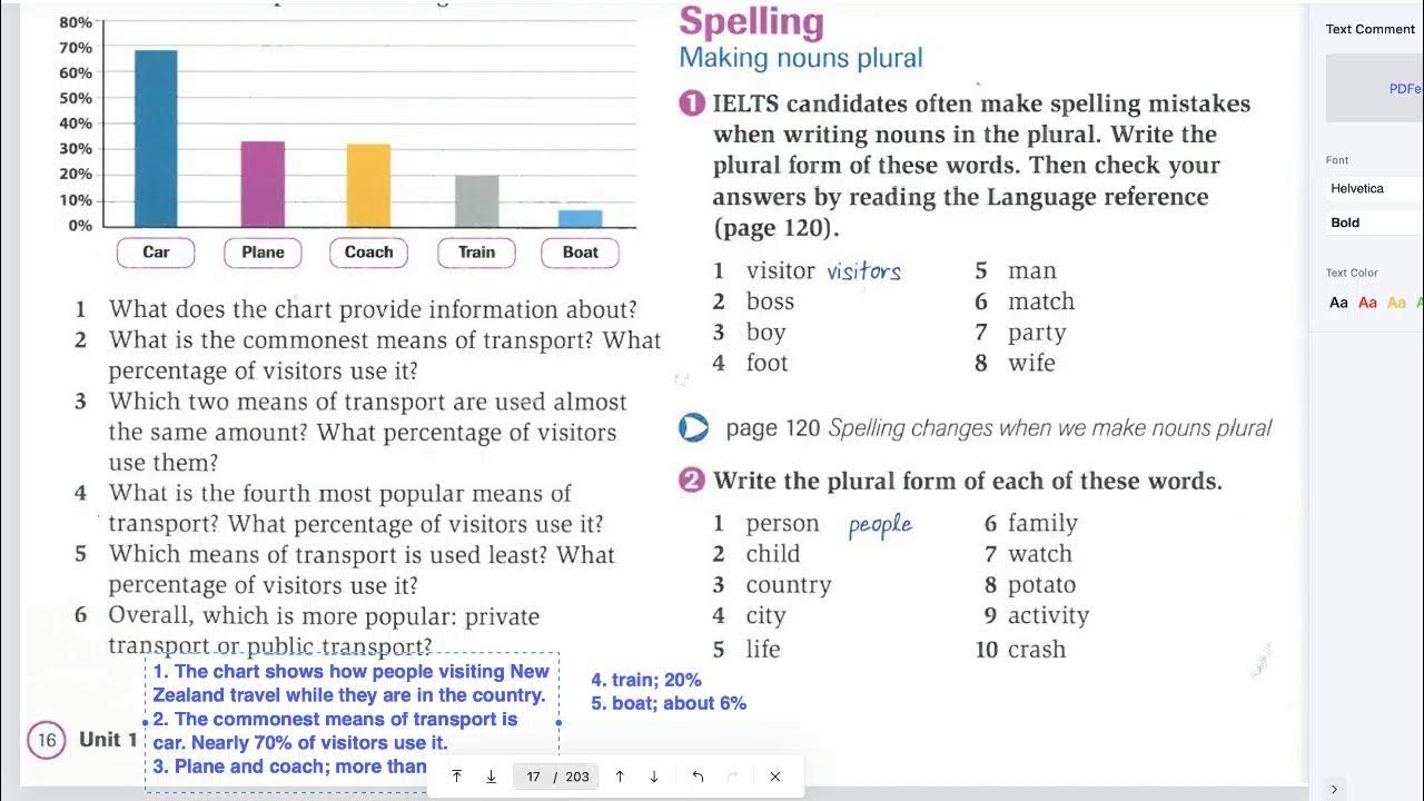 LIVE - IELTS bands 4-5 - Unit 1 - Writing Task 1 - bar chart (Part 2) - YouTube