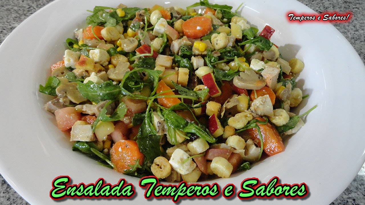 ENSALADA TEMPEROS E SABORES - YouTube