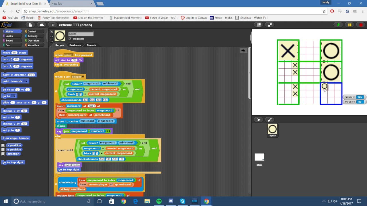 Snap Extreme Tic Tac Toe By Ted YouTube snap-extreme-tic-tac-toe-by-ted-youtube