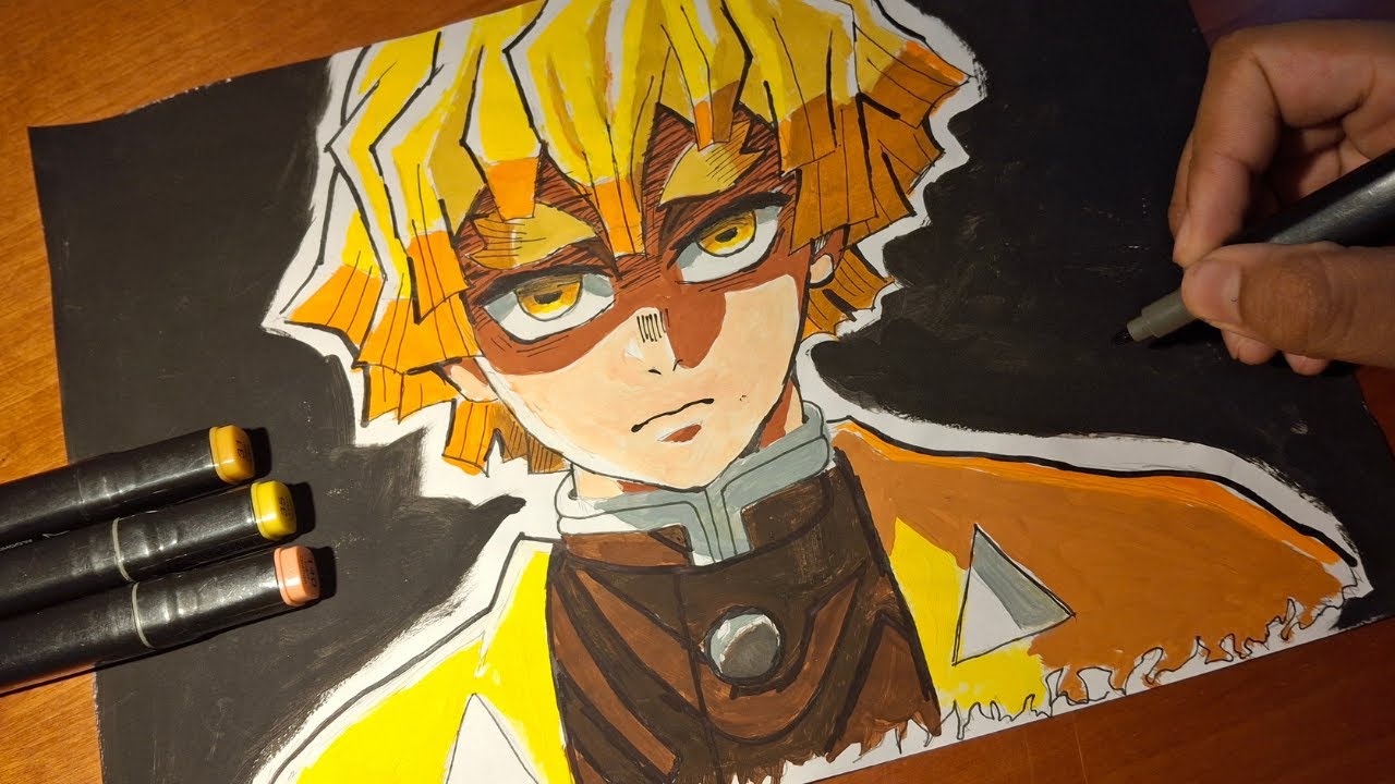 How to draw zenitsu - YouTube