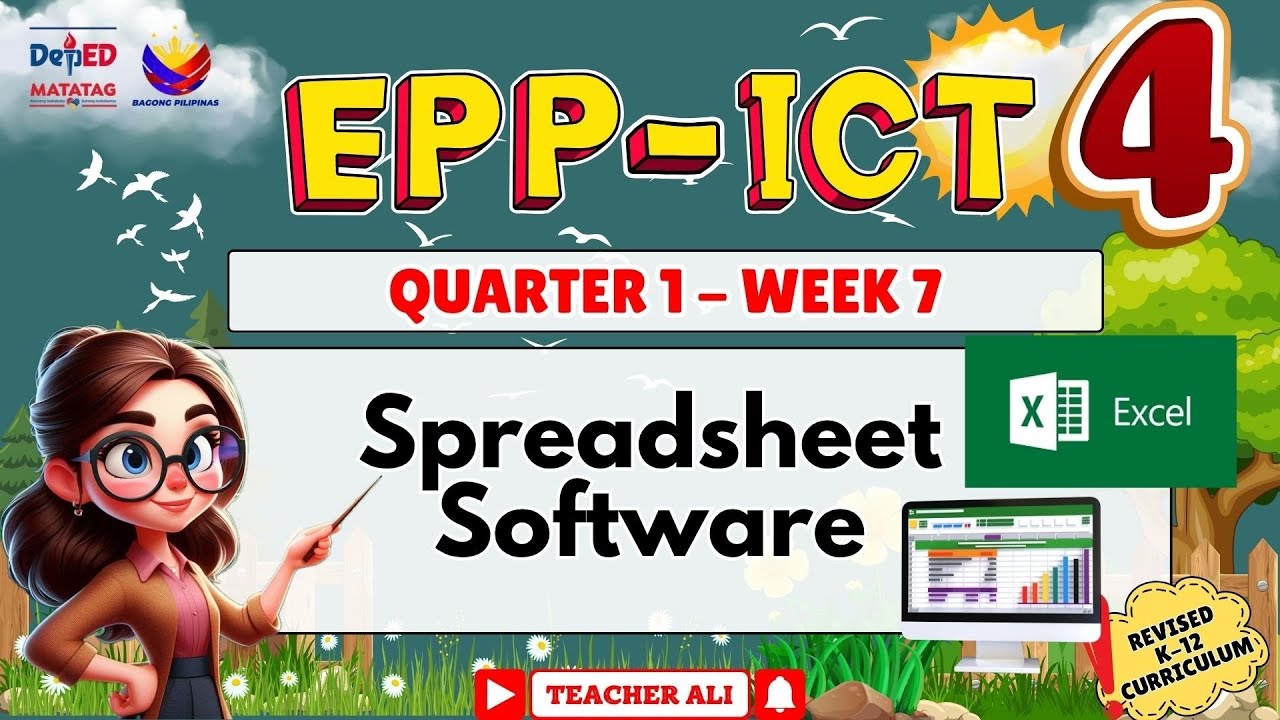 GRADE 4 EPP ICT QUARTER 1 WEEK 7 REVISED K-12 - SPREADSHEET SOFTWARE - YouTube