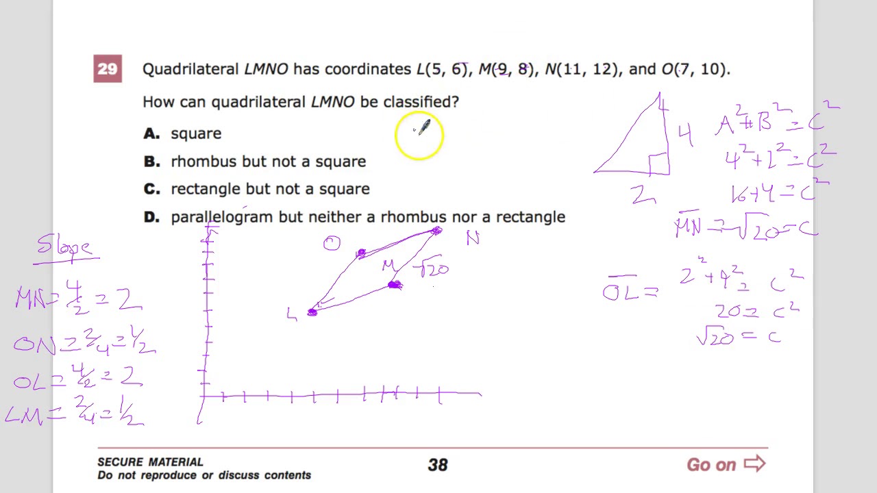 Question 22 (Used to be 29) - Geometry - TNReady Practice Test - YouTube
