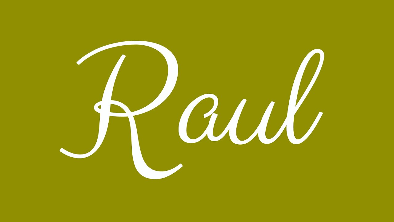 Learn how to Sign the Name Raul Stylishly in Cursive Writing - YouTube