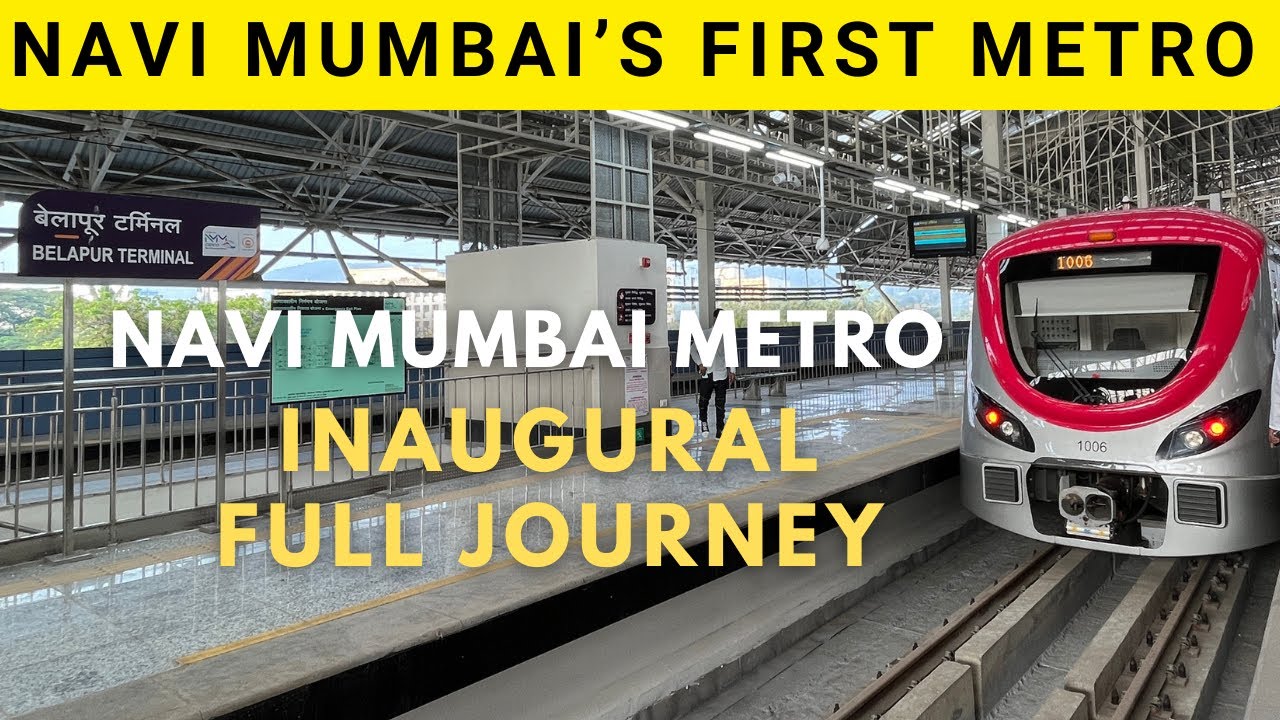 Navi Mumbai Metro Inaugural Run | Pendhar To Belapur Full Journey - YouTube