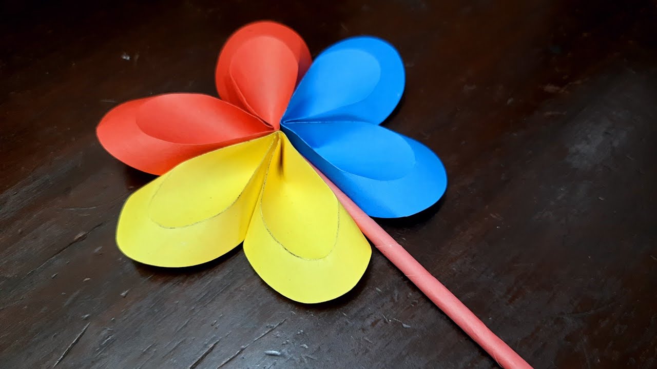 How To Make Paper Heart Flower YouTube How To Make Paper Heart Flower YouTube