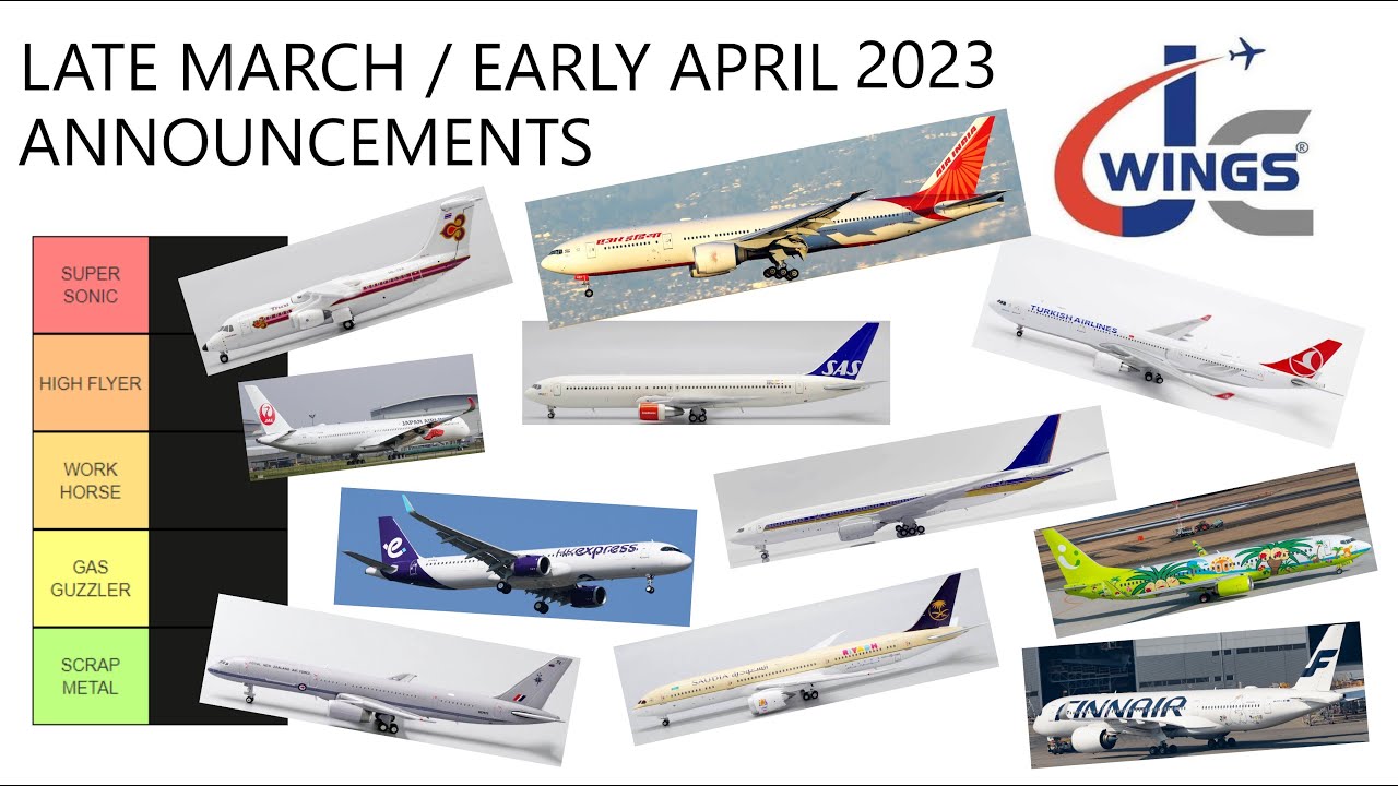 Ranking JC Wings 1:400 Scale Late March / Early April 2023 ...