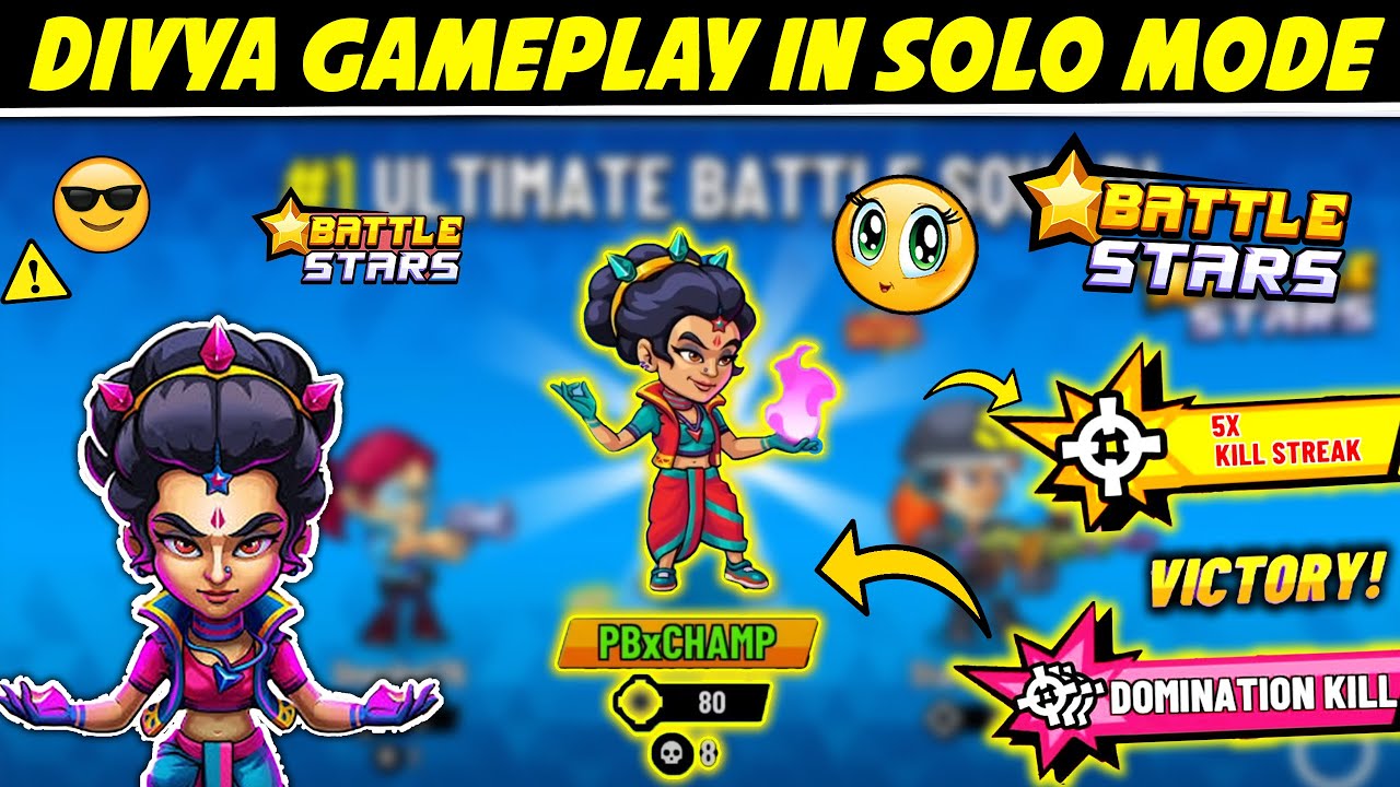 Divya vs 12 in Mumbai Map || Battle Stars Divya Gameplay || Battle ...