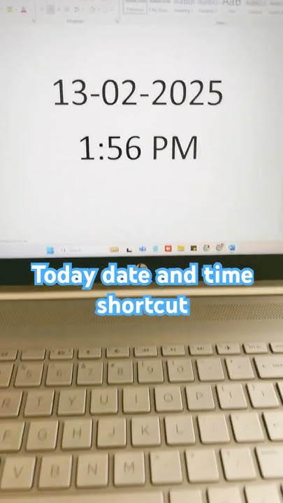 Today date and time shortcut #asmr #shortcutkeys #computer #gaming #msword - YouTube