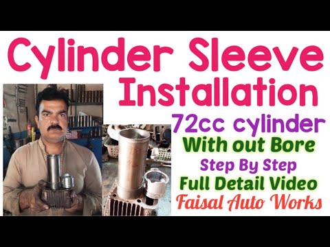 How to Bike Cylinder Sleeve installation|Block reboring|how To rebore ...