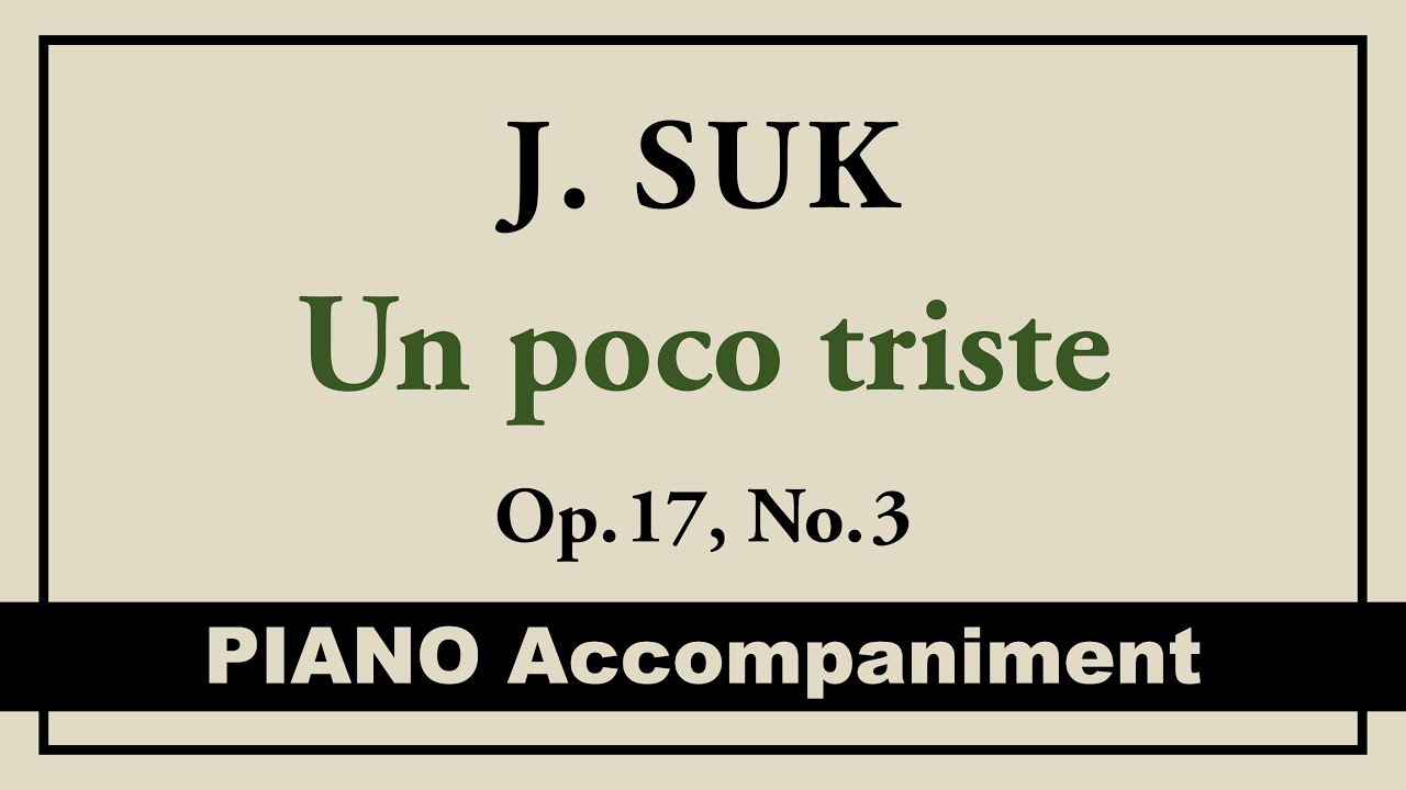[반주] Un poco triste Op.17 - YouTube
